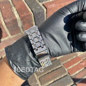 Accessories | Iced Bling Out Mens Luxury White Gold Plated Arabic Dial ...